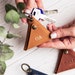 Personalized Leather Coin Keyring Pouch, Coin Holder Keychain, Coin Key ...