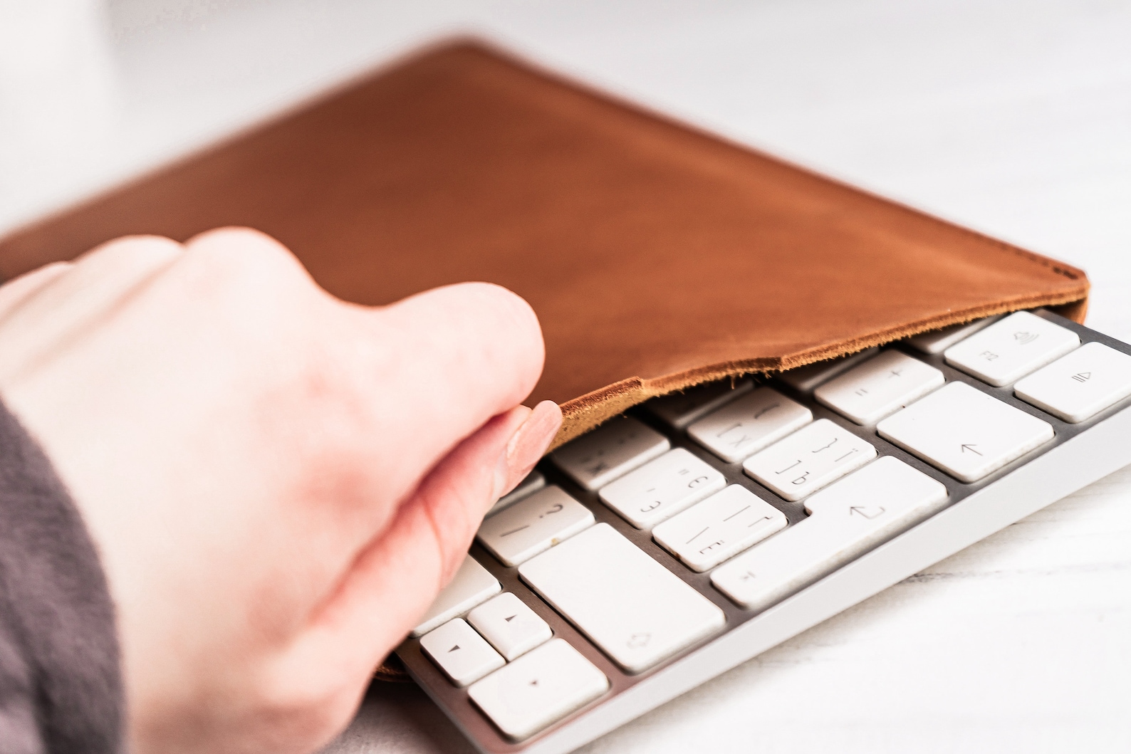 Case for Apple Magic Keyboard, Leather Sleeve for Apple Wireless ...