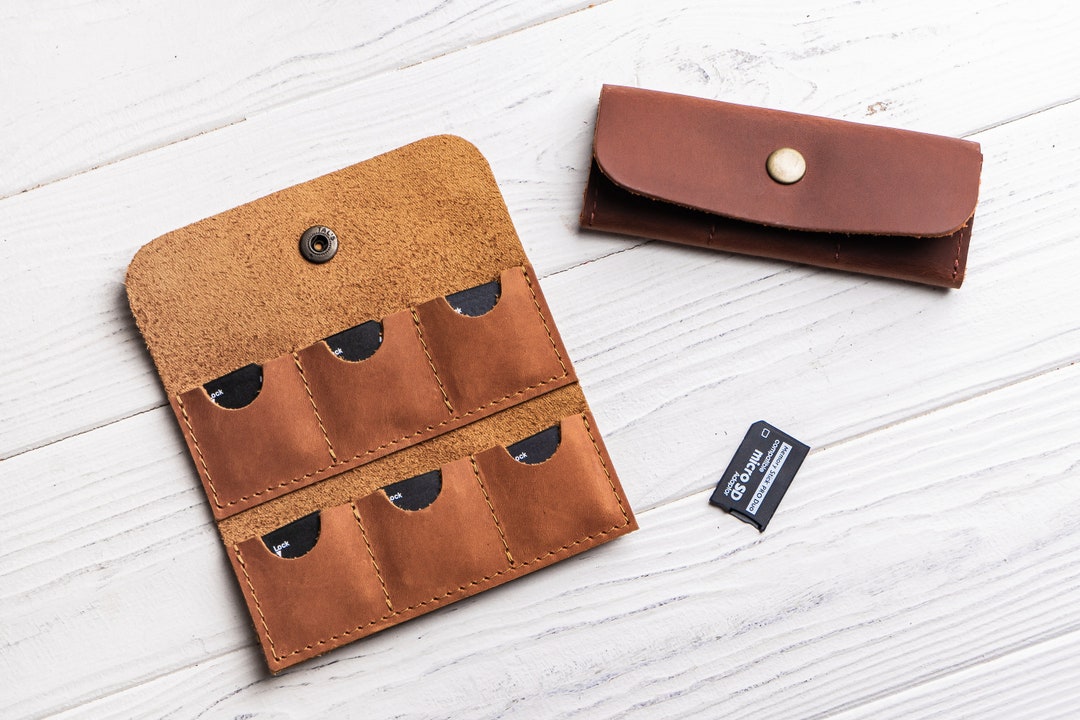 Customized Sd Card Holder, Leather Sd Card Case, SD Card Holder Case ...