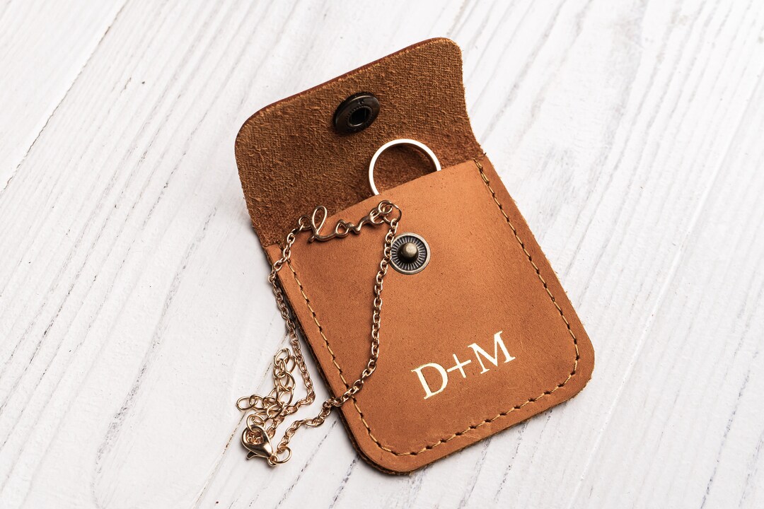 Leather Ring Holder, Wedding Ring Travel Case, Customized Ring Case ...