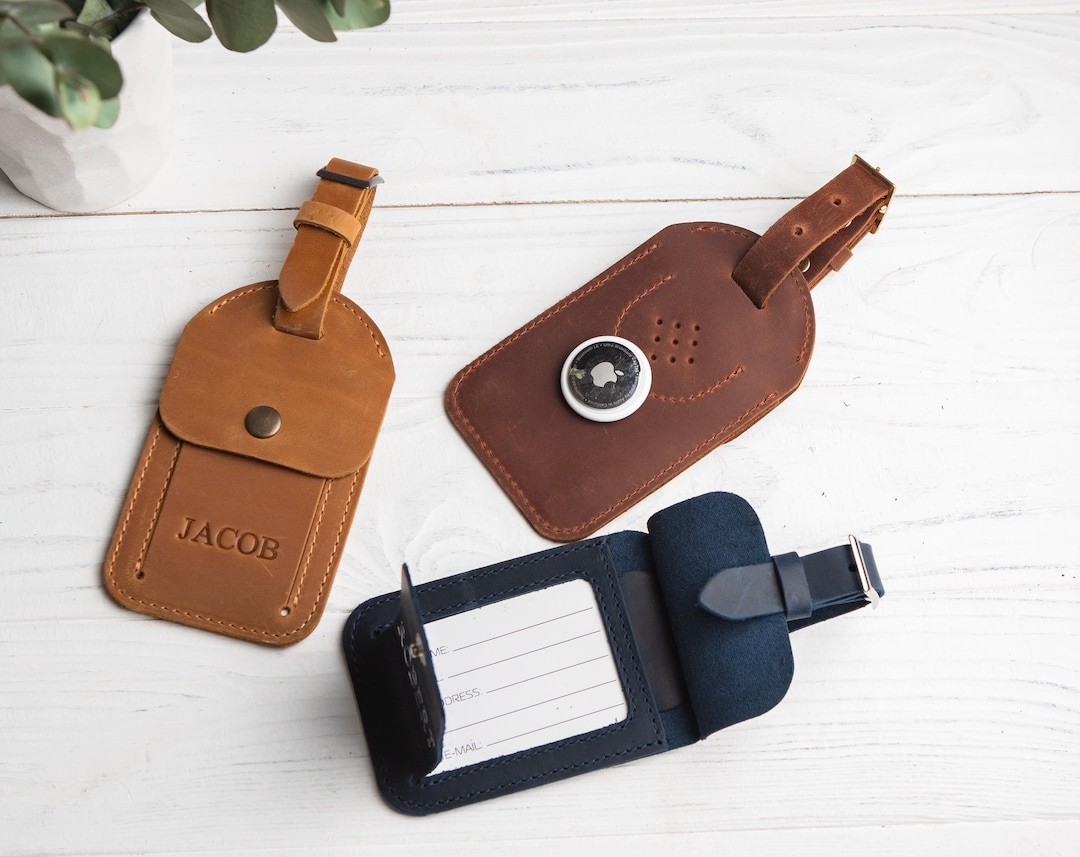 Personalized Luggage Tags With AirTag Holder, Bag Tag for Luggage ...