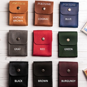 Leather Playing Card Case, Playing Card Sleeve Holder, Card Game Holder ...