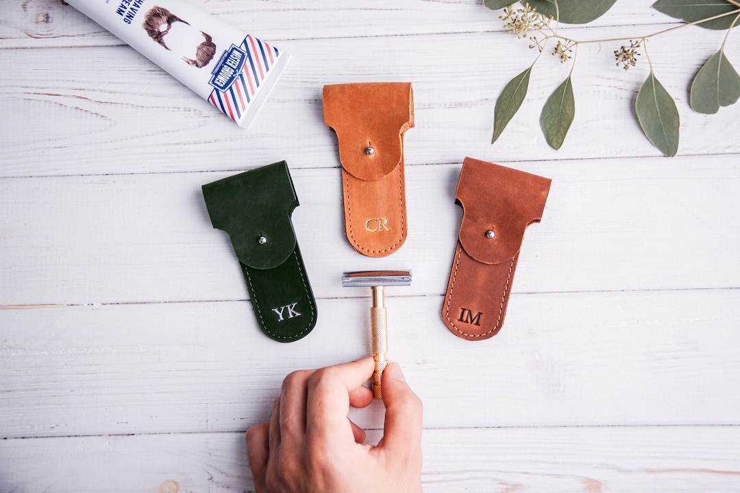 Leather Razor Protect, Shave Holder, Birthday Gift, Christmas Gift ...