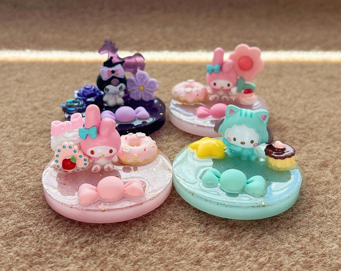Handmade Resin Sanrio Melody Cell Phone Holder Pink Phone - Etsy