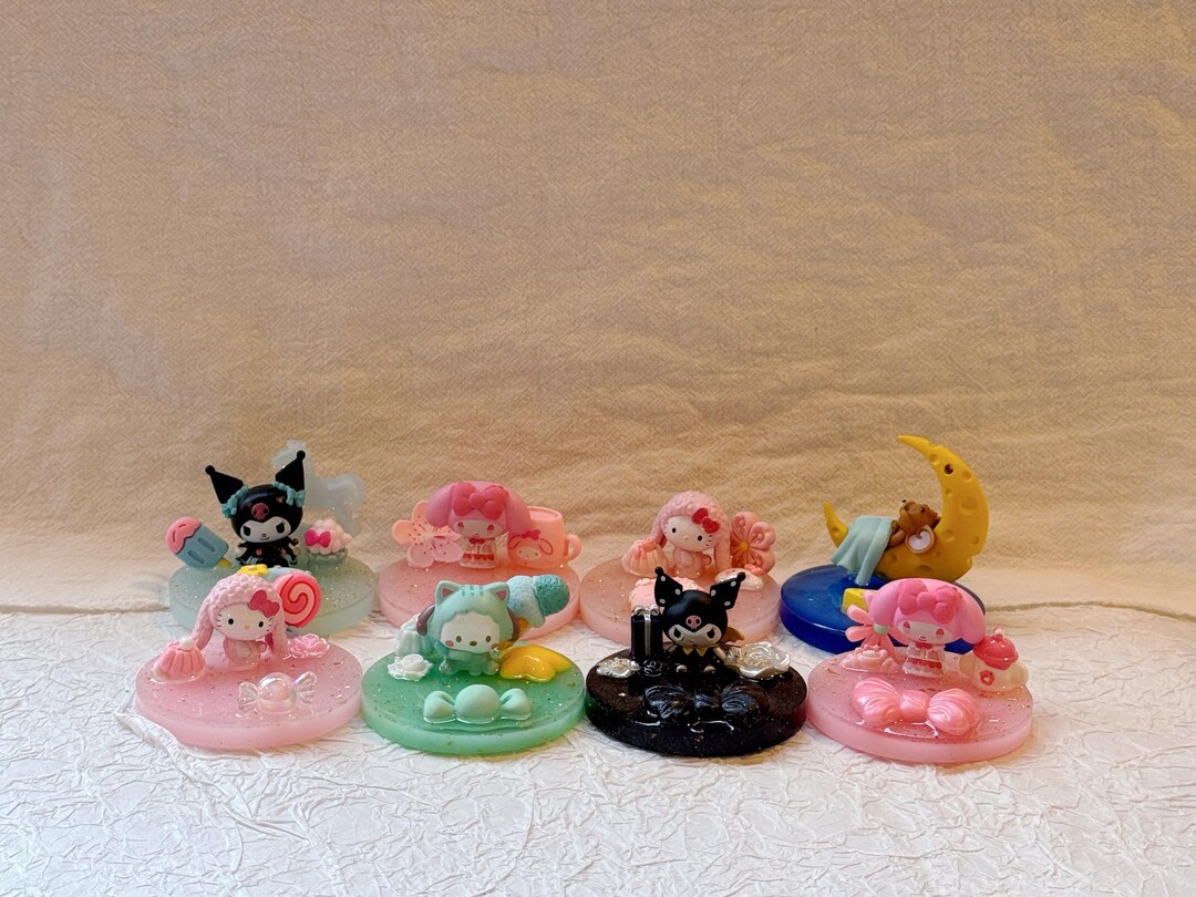 Handmade Resin Sanrio Melody Cell Phone Holder, Pink Phone Stand ...
