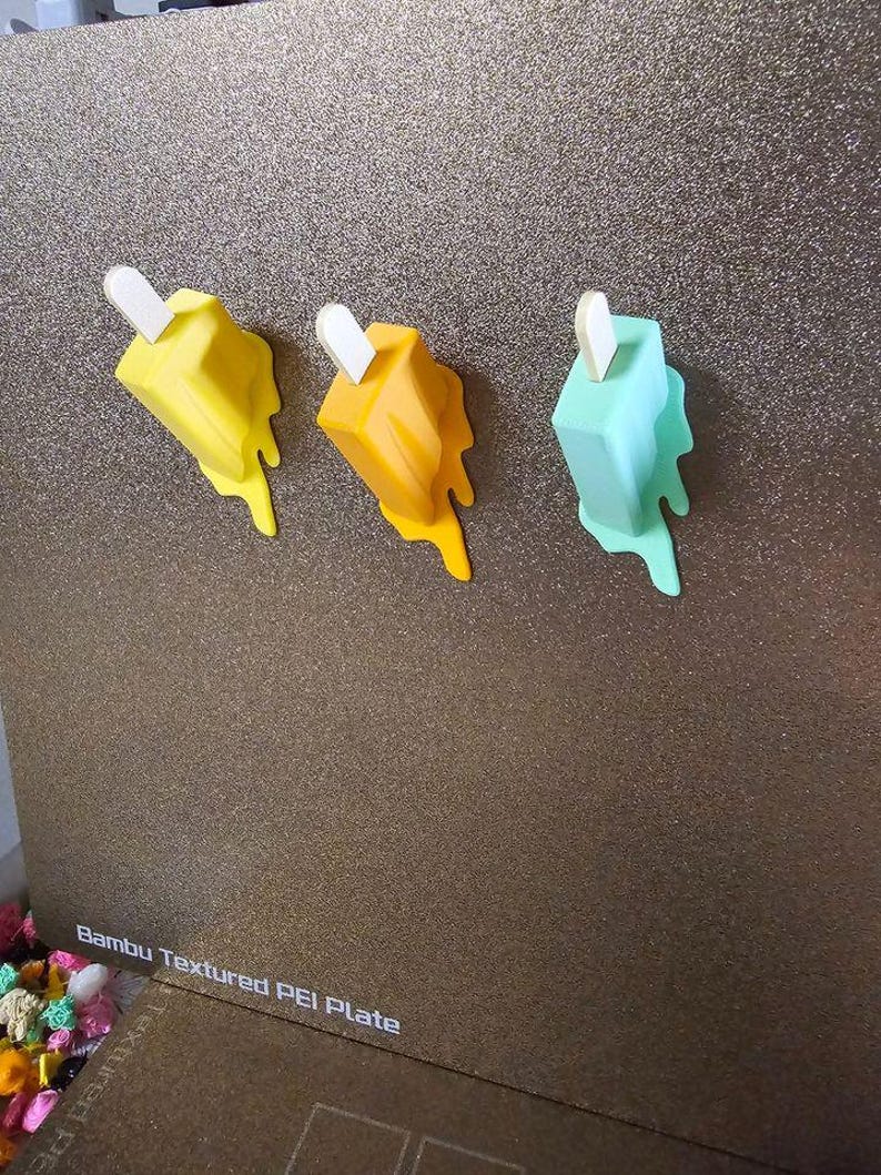 Melted Popsicle Magnets 4 per Pack 3D Printed - Etsy