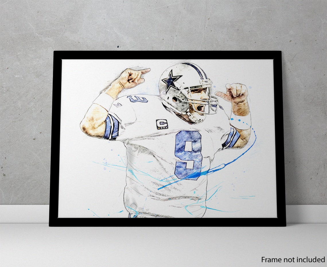 Tony Romo Poster Dallas Cowboys Hand Drawn Poster Canvas Art - Etsy