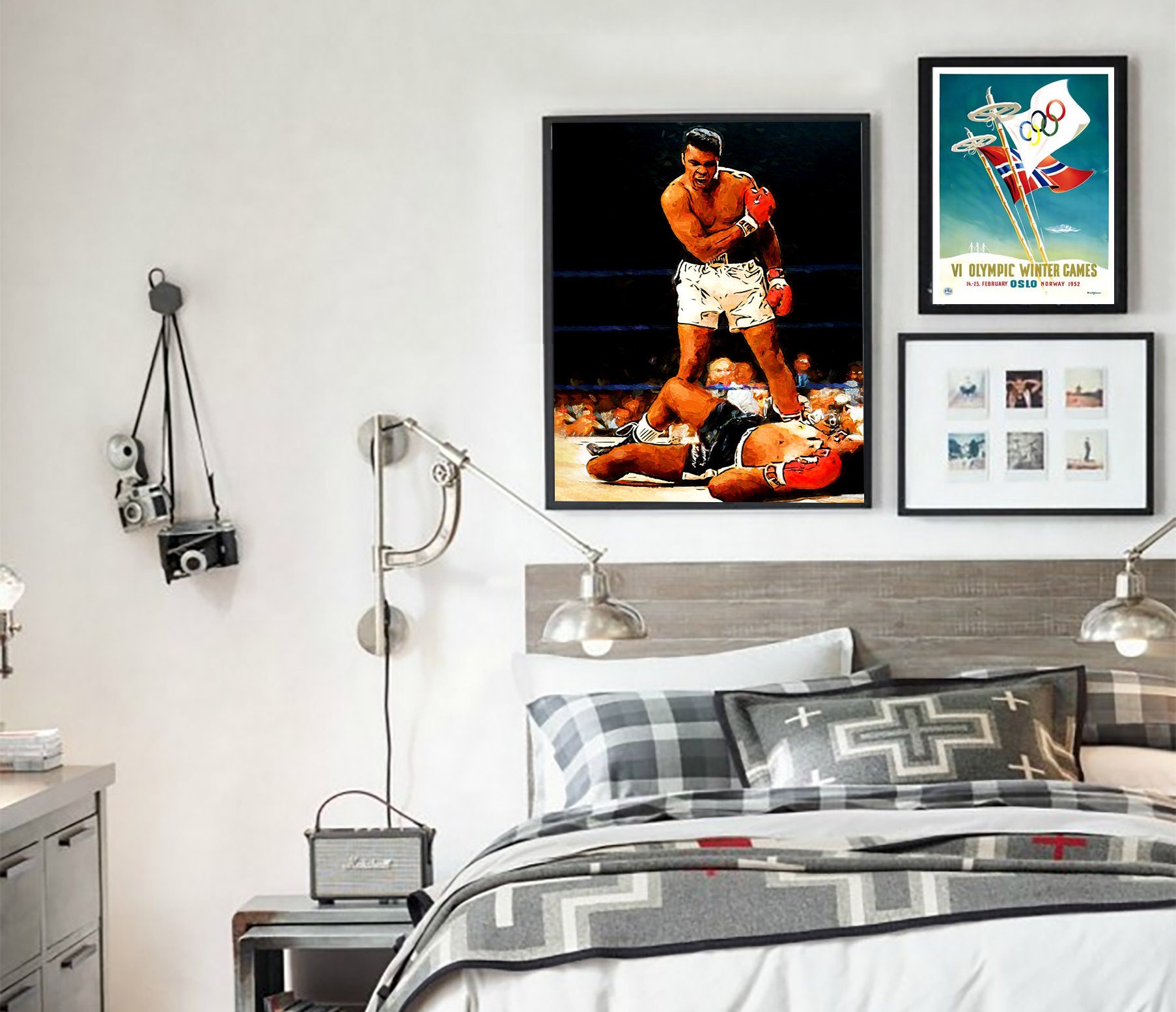 Muhammad Ali v3 Poster Boxing Hand Drawn Poster Canvas Art | Etsy