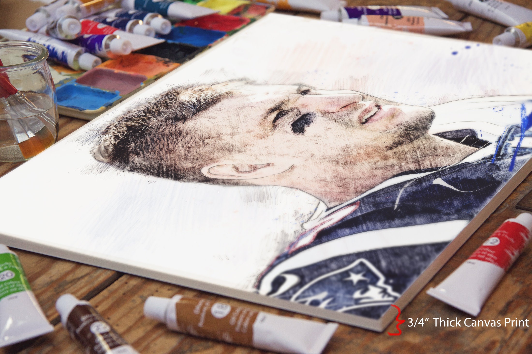 Rob Gronkowski Poster New England Patriots HandgezeichnetEs Poster ...