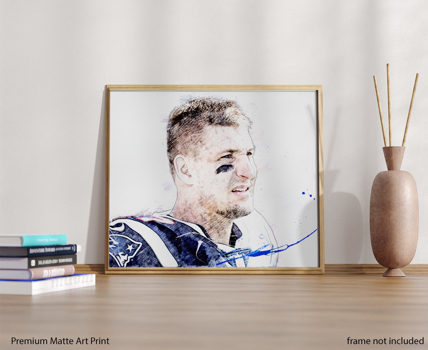 Rob Gronkowski Poster New England Patriots HandgezeichnetEs Poster ...