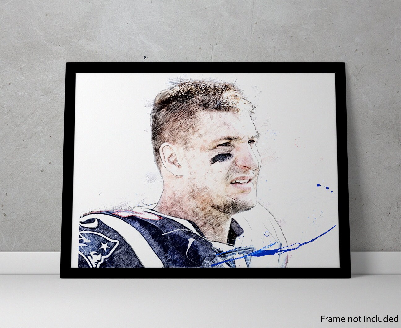 Rob Gronkowski Poster New England Patriots HandgezeichnetEs Poster ...