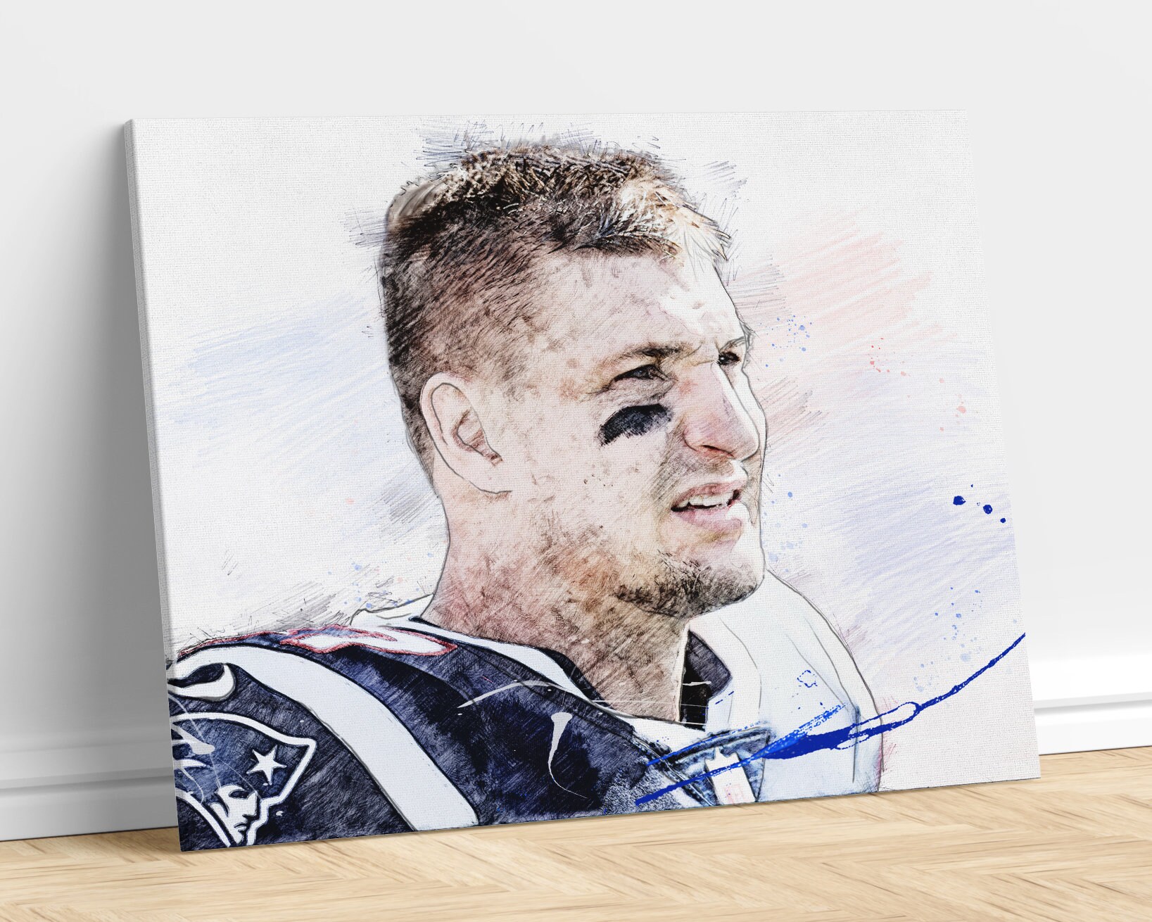 Rob Gronkowski Poster New England Patriots HandgezeichnetEs Poster ...