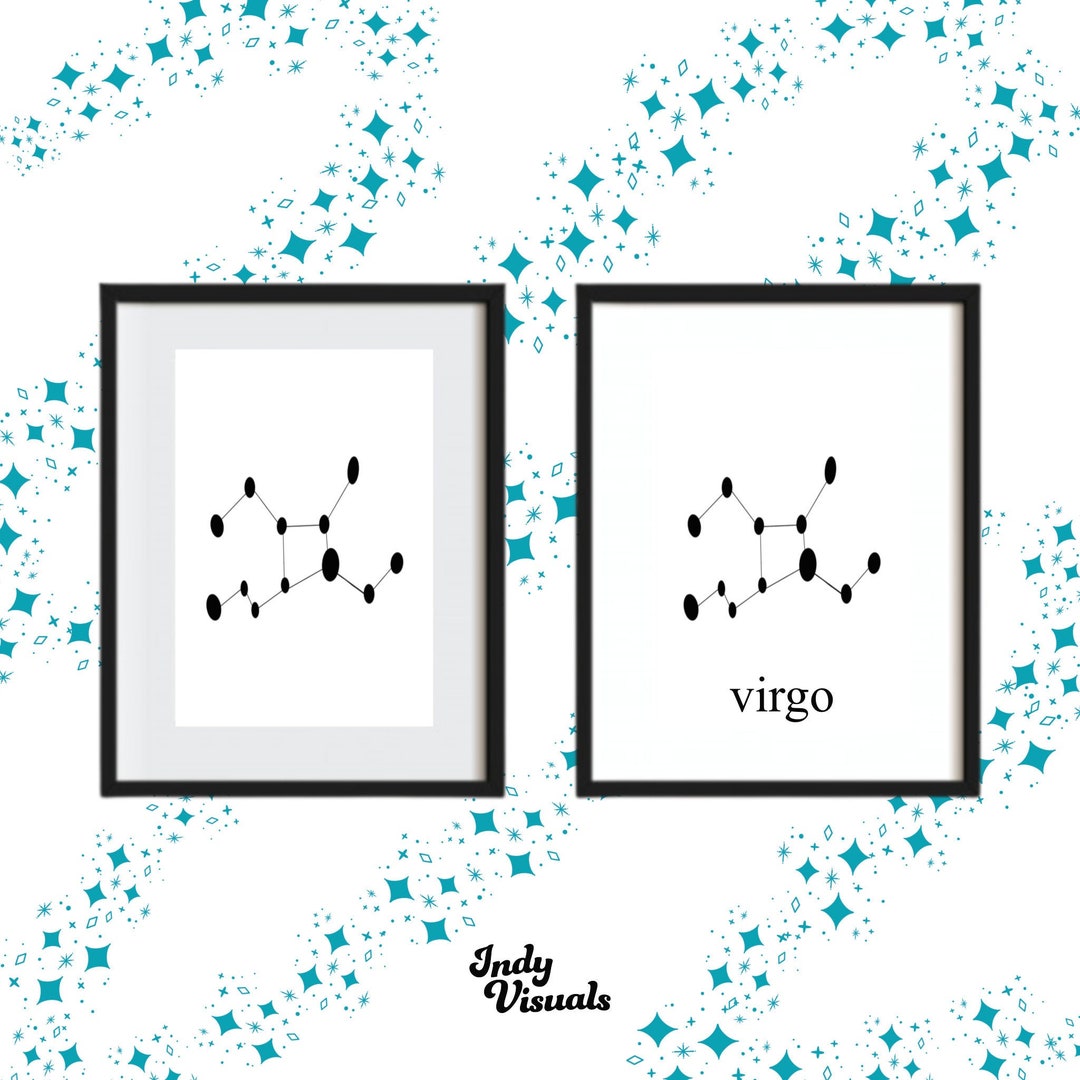 VIRGO Minimal Zodiac Wall Art, Horoscope Print, Star Sign Decor ...