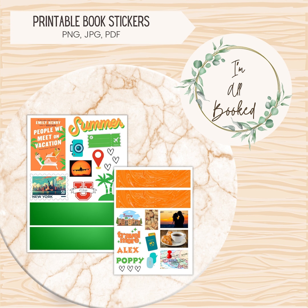 People We Meet on Vacation Stickers, Book Journal Stickers, Printable ...