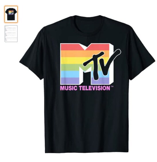 MTV Music Television Rainbow Pride Logo Fill T-Shirt | Etsy