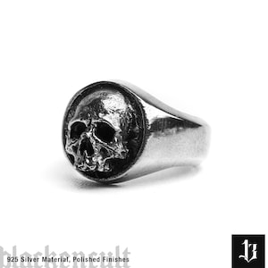 OBLIVION Ring (handmade Gothic Ring • 925 Silver & Gold Skull Ring) - Etsy