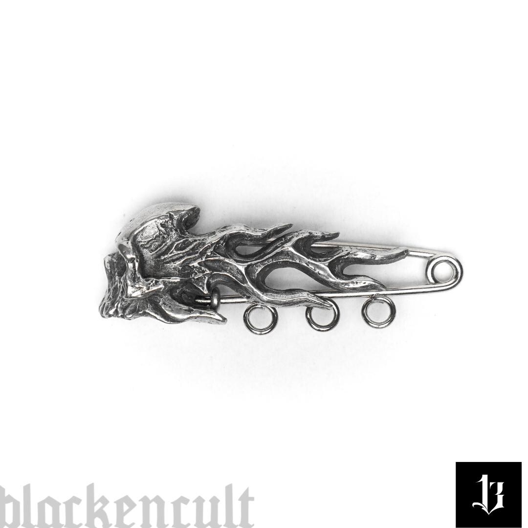 FEARLESS Safety Pin (handmade Safety Pin| Skull Design Pin | Men Suit ...