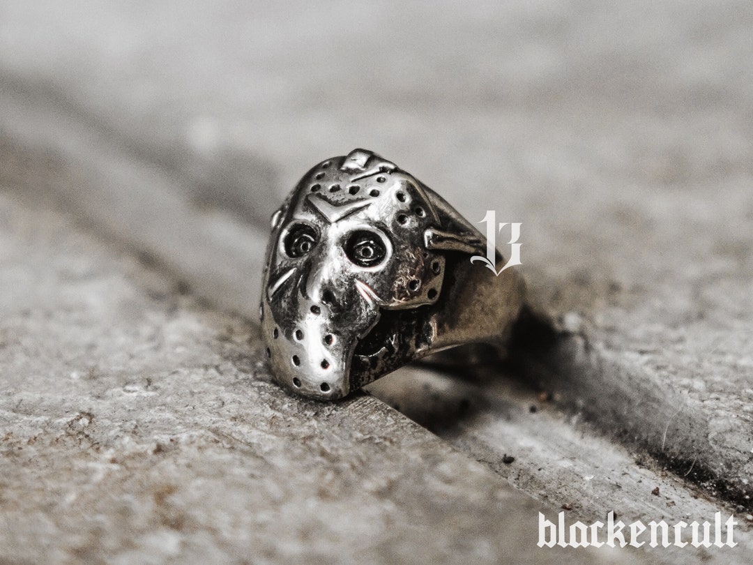 JASON Ring (handmade Gothic Ring • 925 Silver & Gold Skull Ring) - Etsy UK