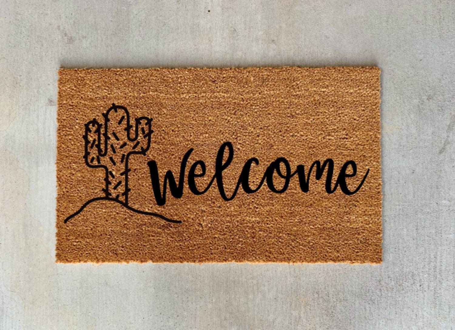 Welcome Cactus Doormat Welcome Mat Home Decor Cute Doormat | Etsy