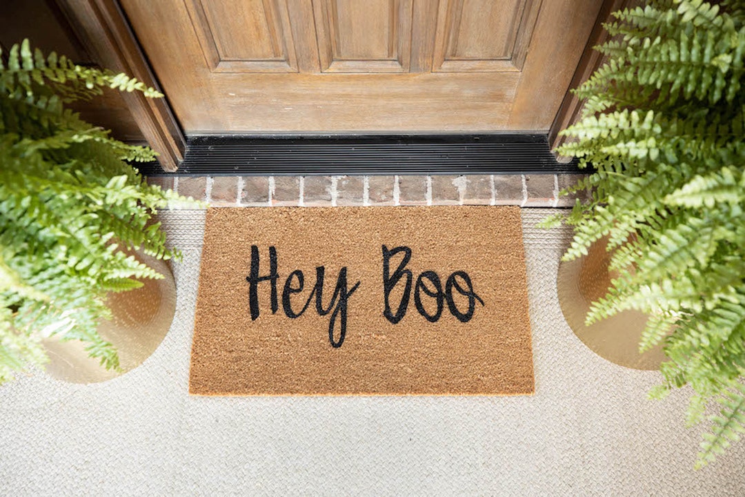 Hey Boo Doormat, Welcome Mat, Cute Doormat, Cute Gift, Home Decor ...