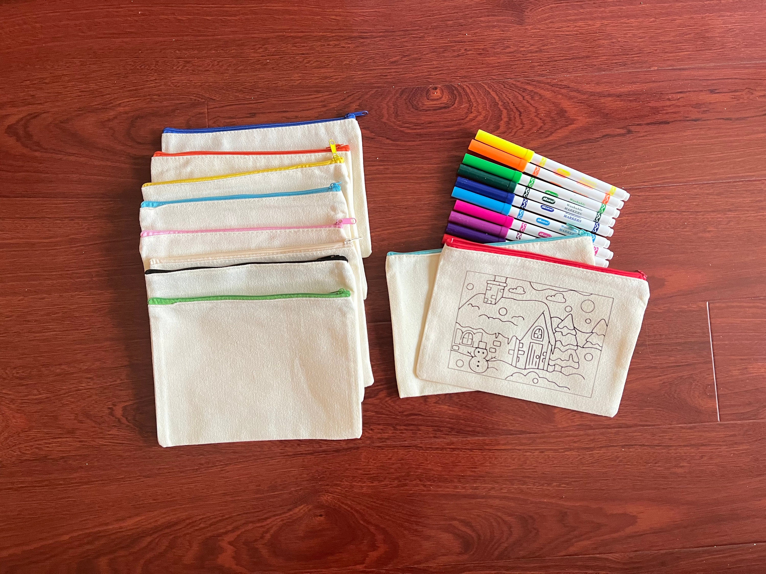 Personalized Coloring Pouch, Gift for Class, Christmas Pouches, Gift ...