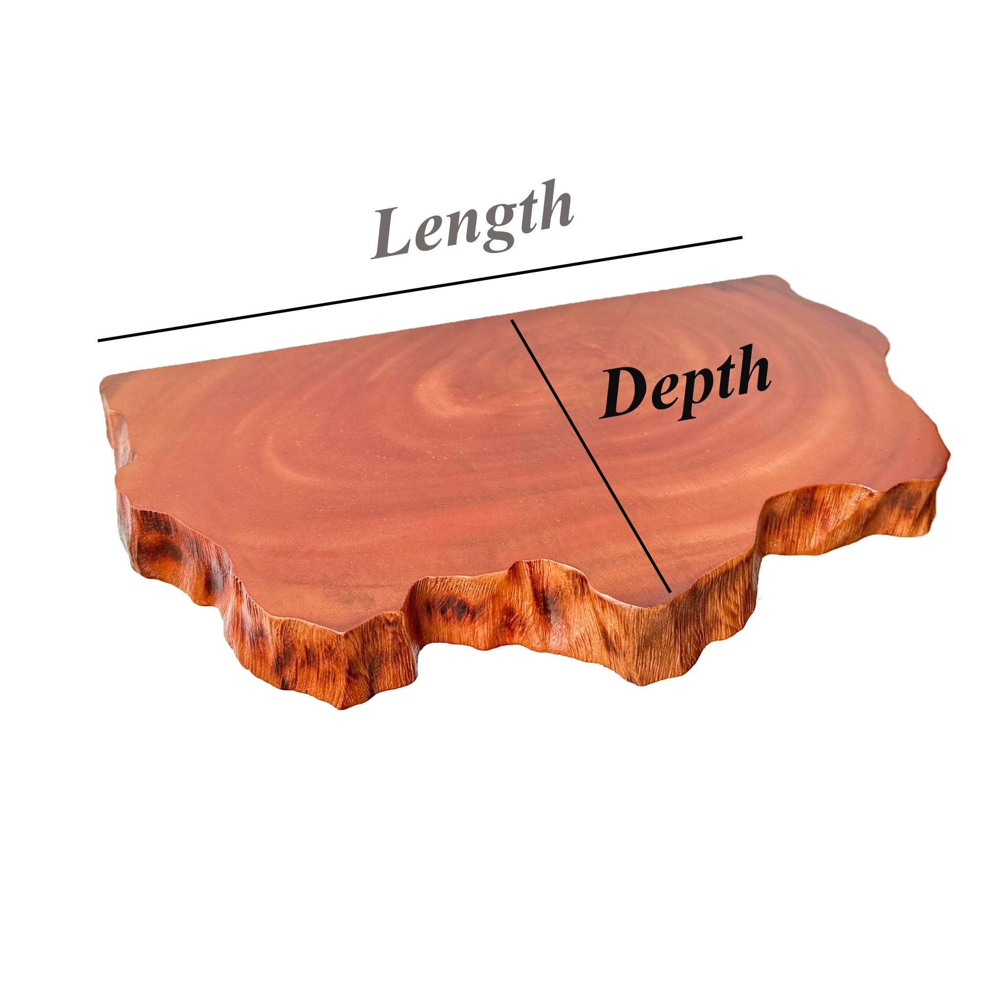 Live Edge Floating Shelf Long Wavy Bookshelf Decor Solid Wood Custom ...