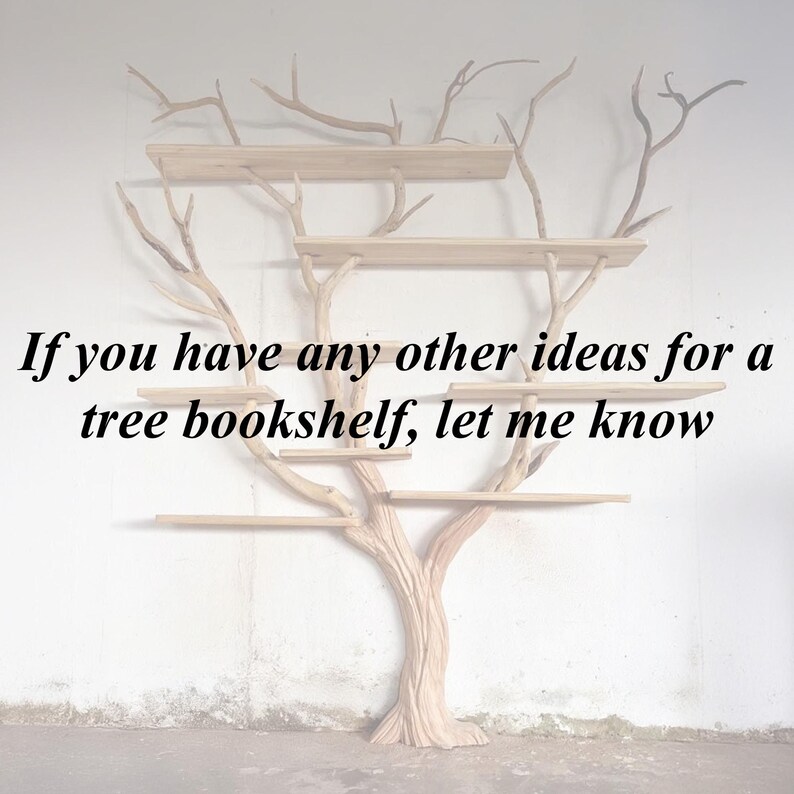 Tree Floating Shelf Driftwood Branch Solid Wood Bookcase Wall Mount ...