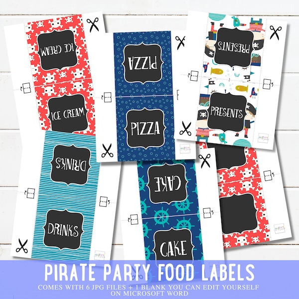 Pirate Food Labels - Etsy
