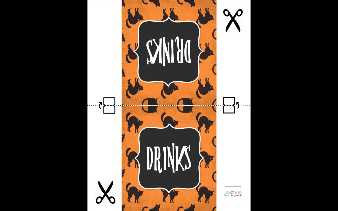 Halloween Food Tent Cards Halloween Labels Editable - Etsy