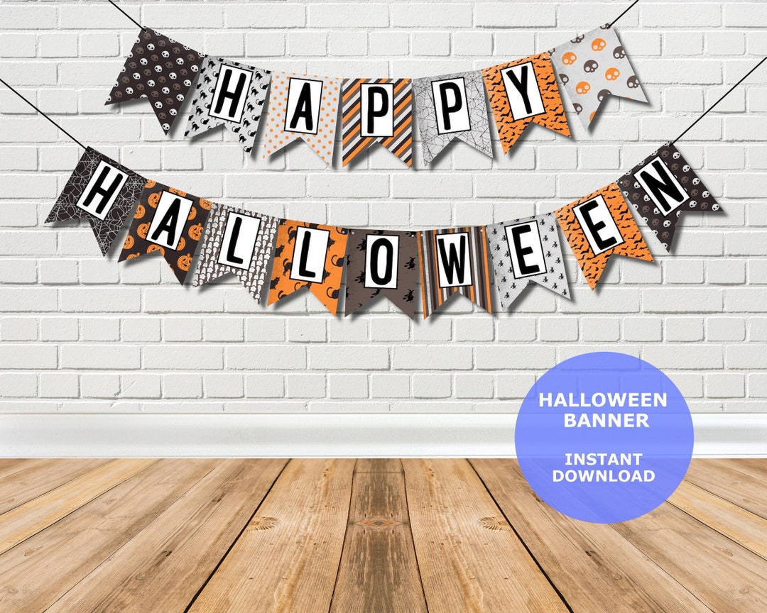Happy Halloween Banner, Halloween Party Decor, Halloween Decorations ...