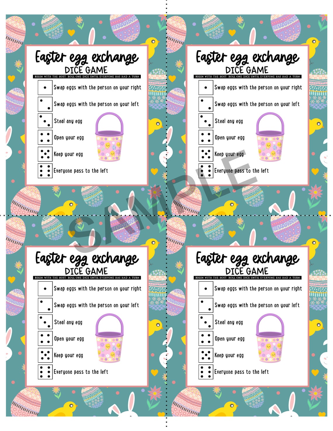 Easter Games, Egg Exchange Game, Printable Easter Game, Fun Kids Easter ...