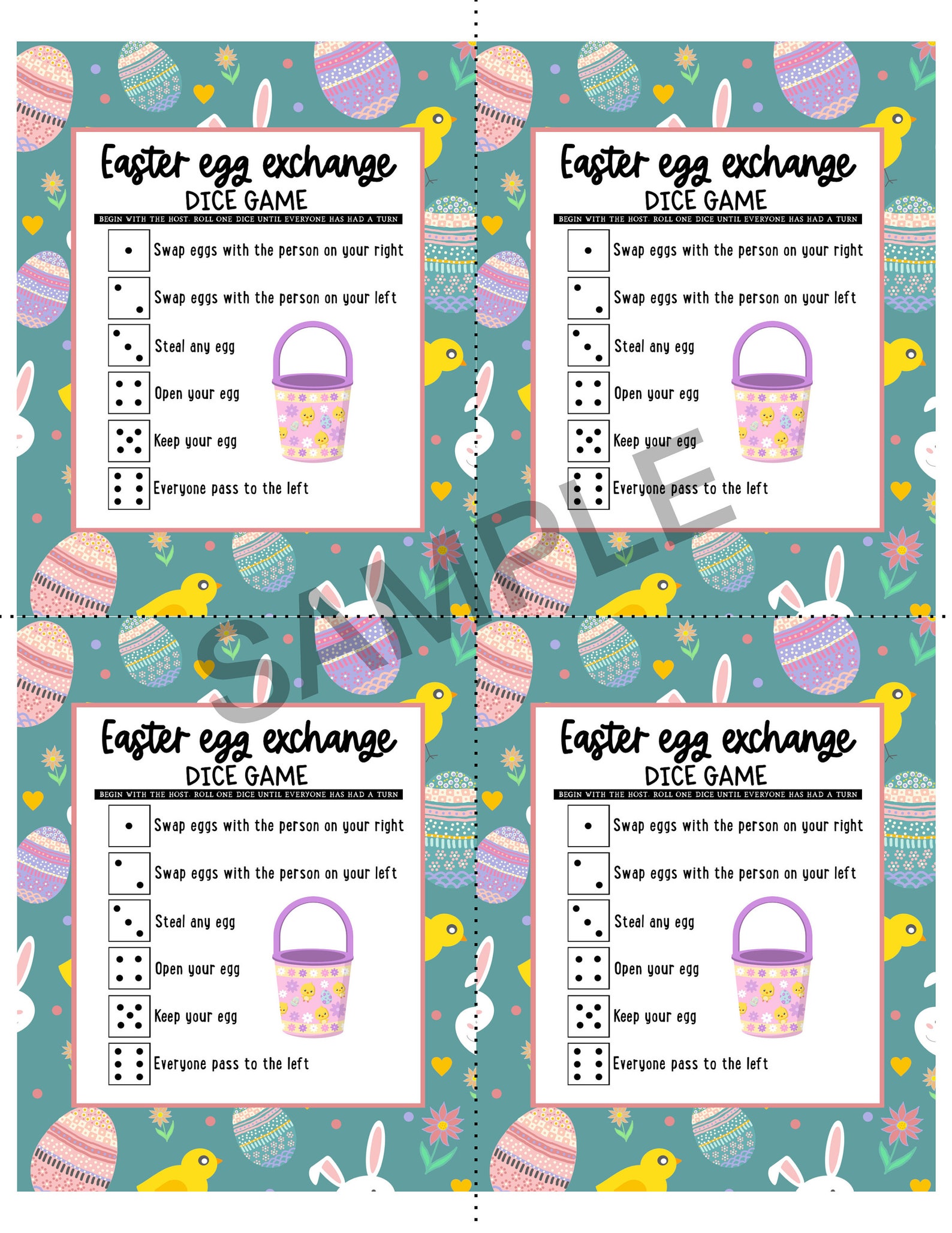 Easter Games, Egg Exchange Game, Printable Easter Game, Fun Kids Easter ...