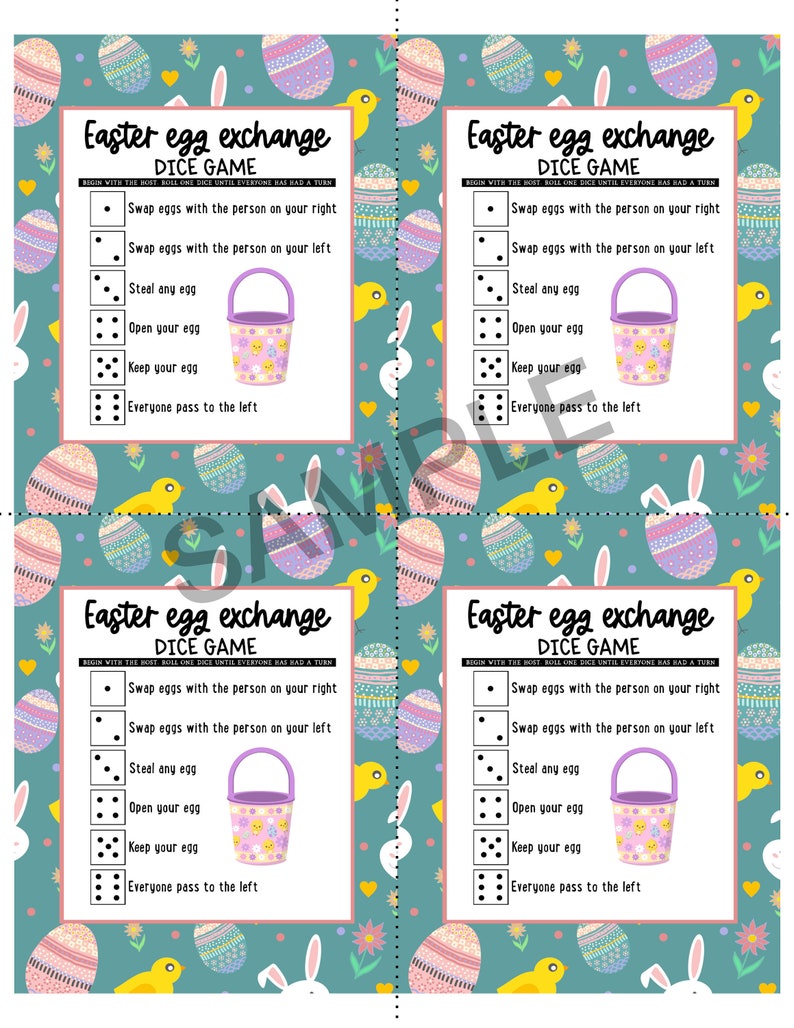 Easter Games, Egg Exchange Game, Printable Easter Game, Fun Kids Easter ...