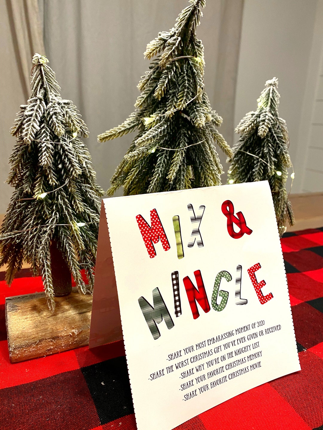 Mix and Mingle Christmas Game INSTANT DOWNLOAD - Mix and Mingle ...