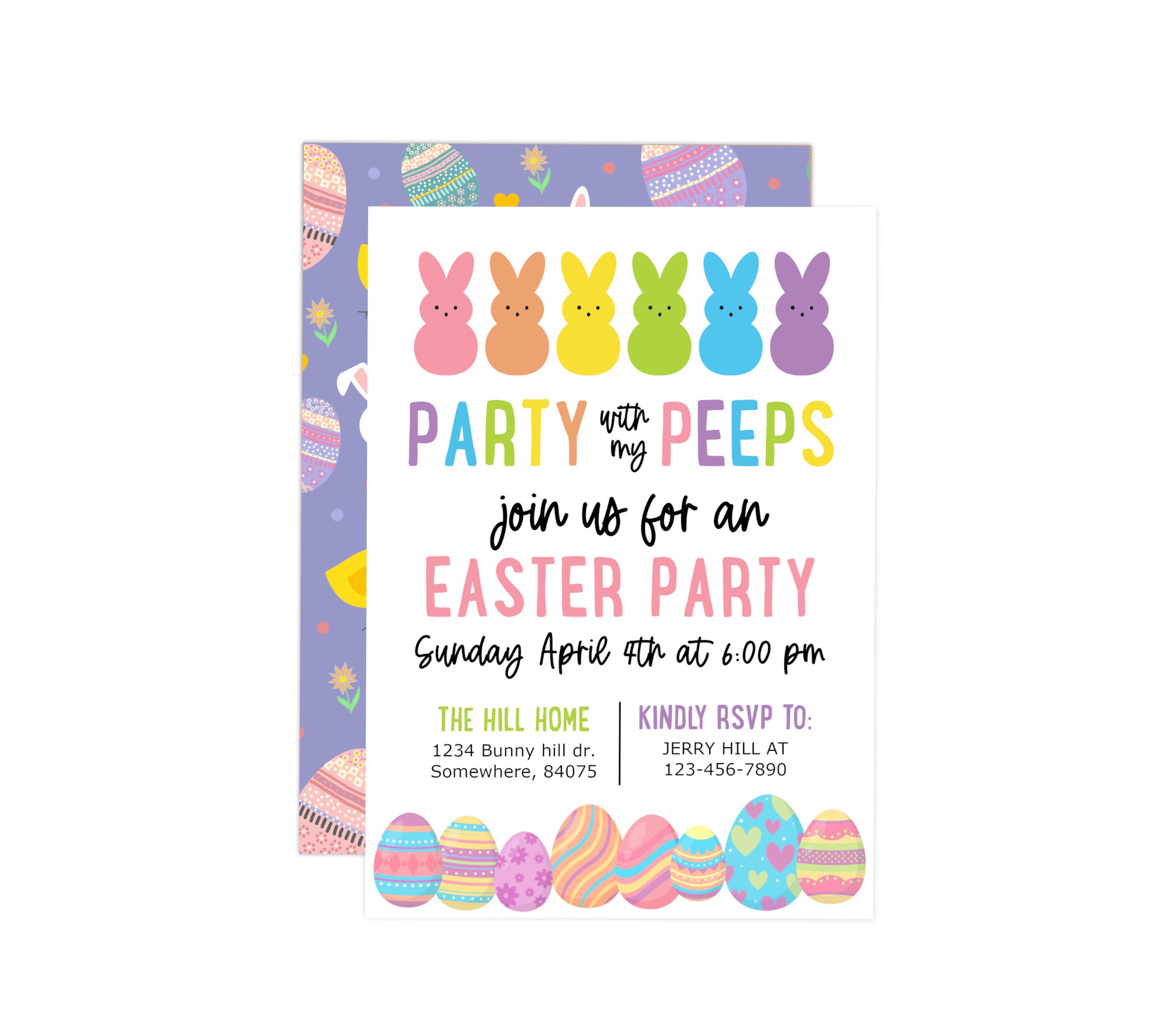 Editable Easter Party Invitation - INSTANT DOWNLOAD - DIY - Easter ...