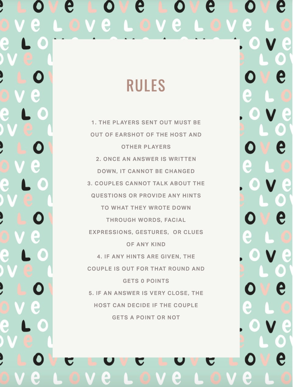 Couples of Questions Game, Date Night Ideas, Newlywed Game Questions ...