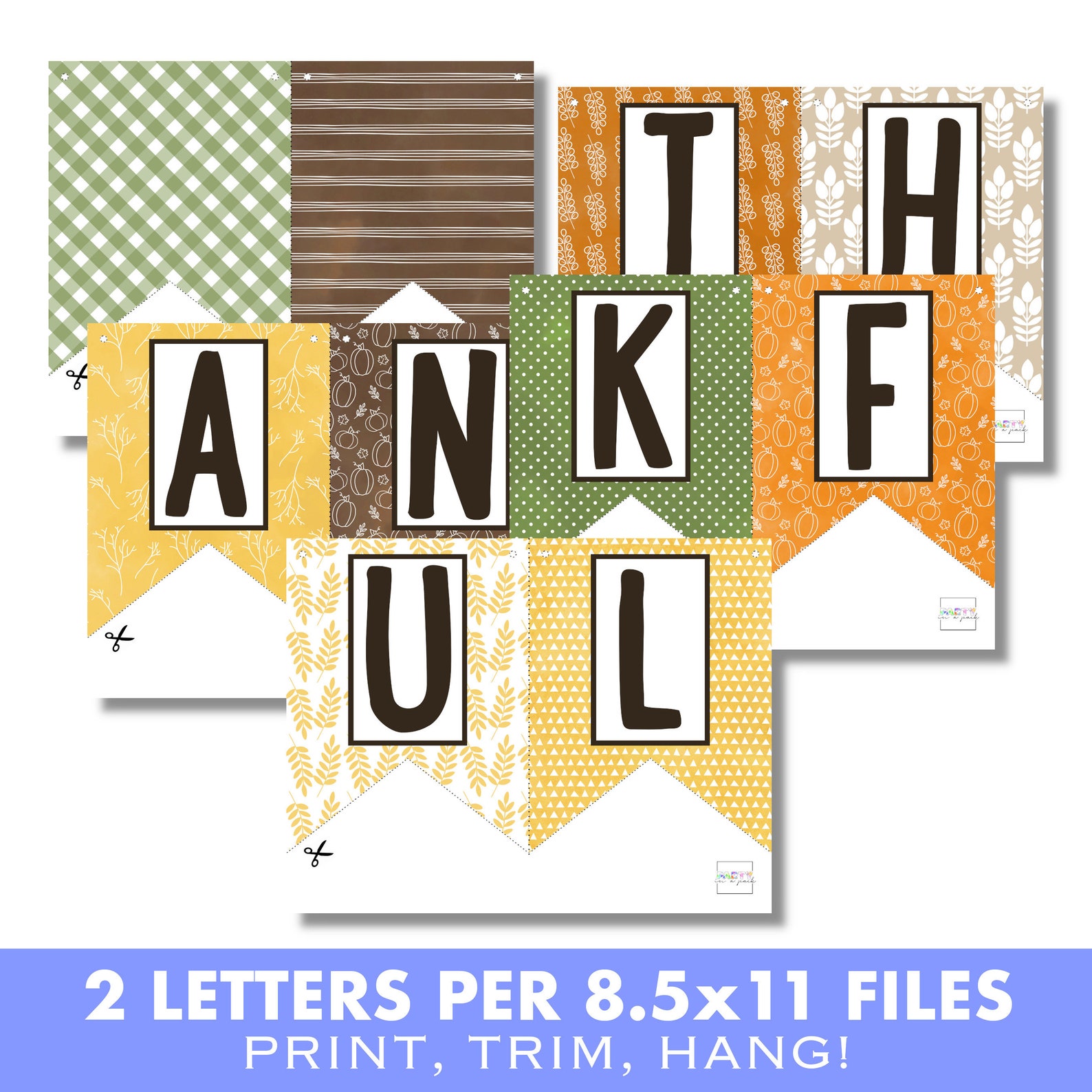 Thanksgiving Digital Banner - Thanksgiving Party Decor - Thanksgiving ...