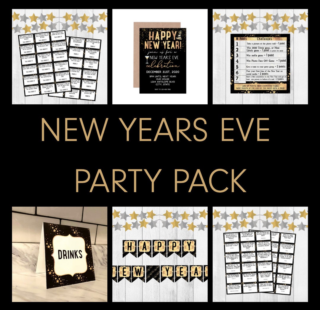 New Years Eve Party Pack INSTANT Download-new Years Eve Banner-new ...
