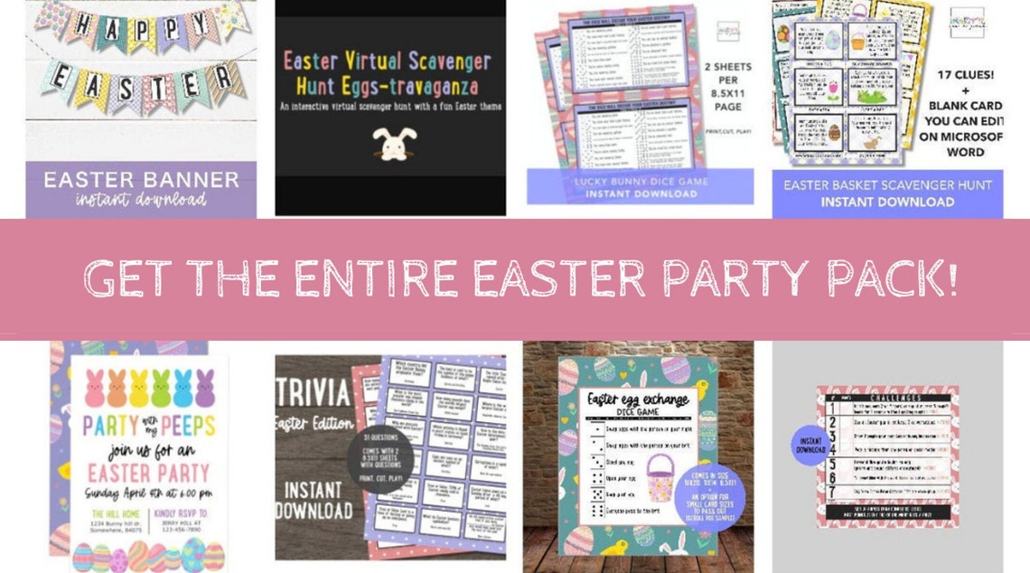 Editable Easter Party Invitation - INSTANT DOWNLOAD - DIY - Easter ...