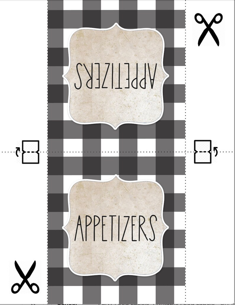 Party Food Labels- Printable Food Labels - Christmas Party - Table Tent ...