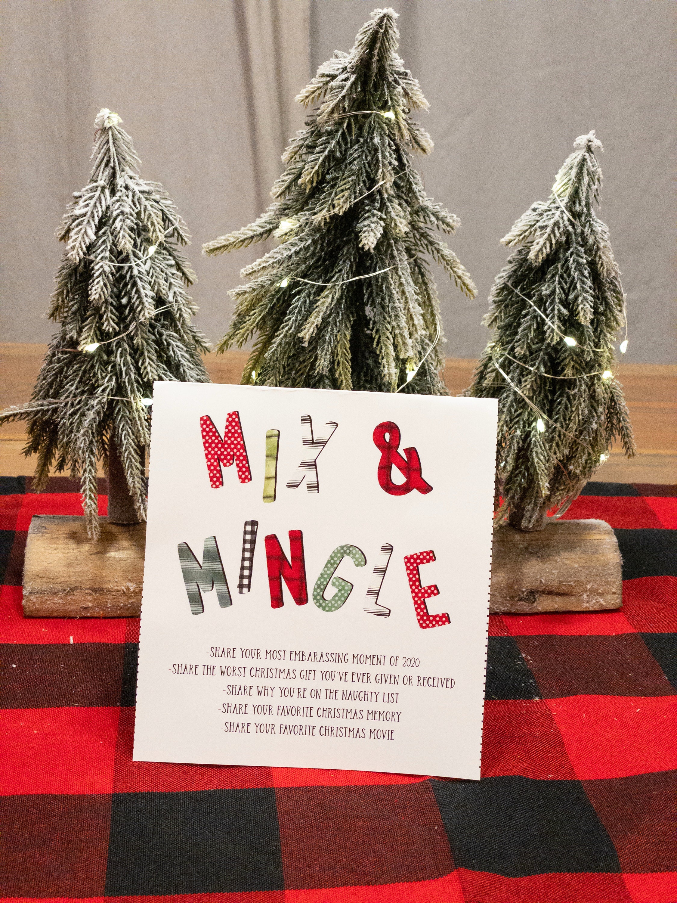 Mix and Mingle Christmas Game INSTANT DOWNLOAD - Mix and Mingle ...
