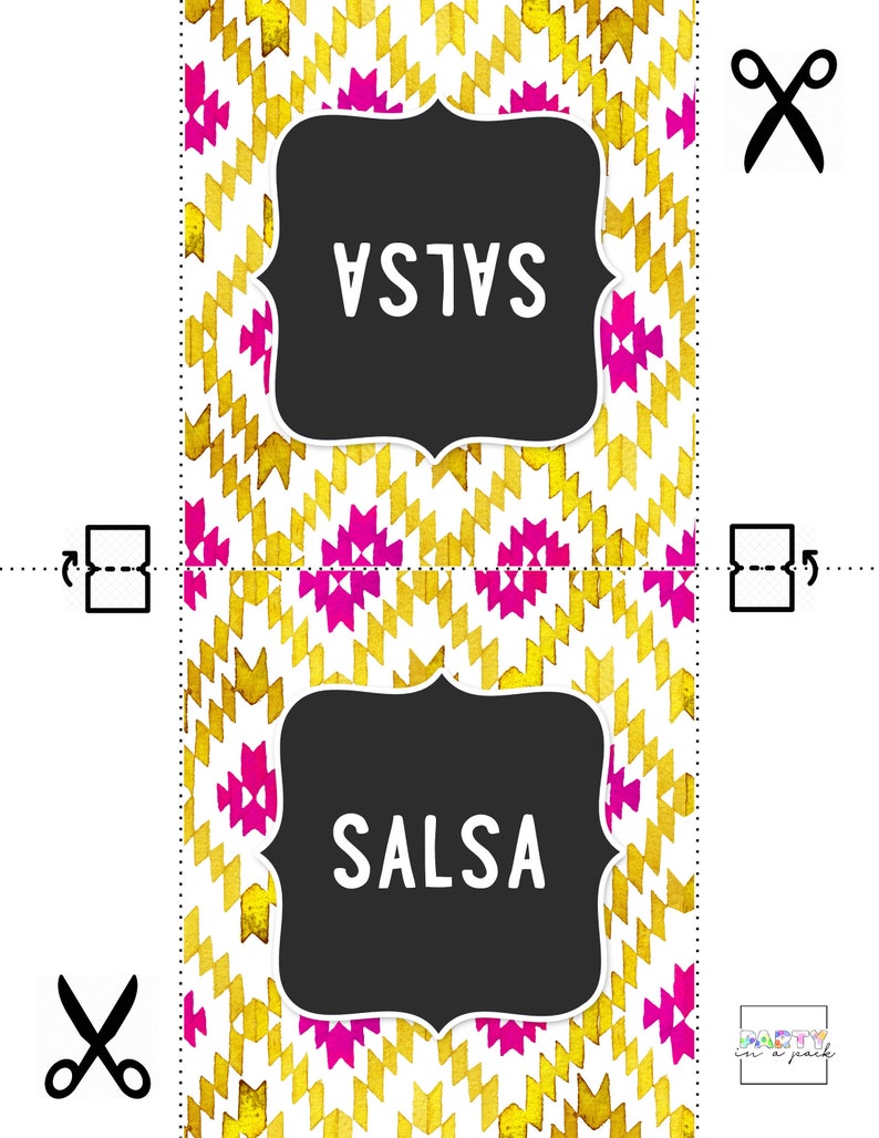 Mexican Fiesta Food Labels - Printable Mexican Fiesta Tent Cards ...