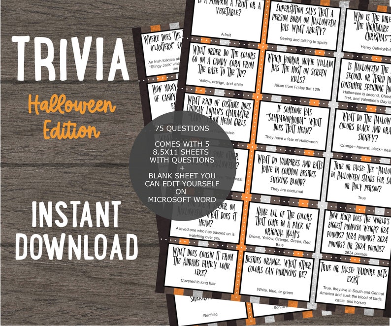 Halloween Games - Halloween Trivia - Halloween Activities - Halloween ...