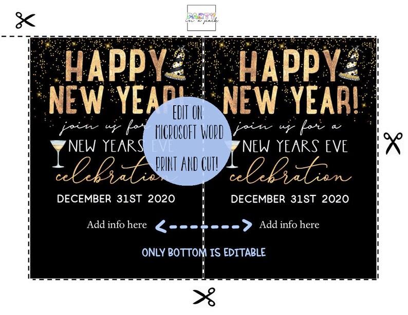New Years Eve Party Pack INSTANT Download-new Years Eve Banner-new ...