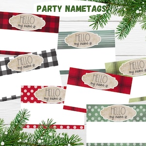 Printable Name Tags - Christmas Name Tags - Stocking Name Tags ...