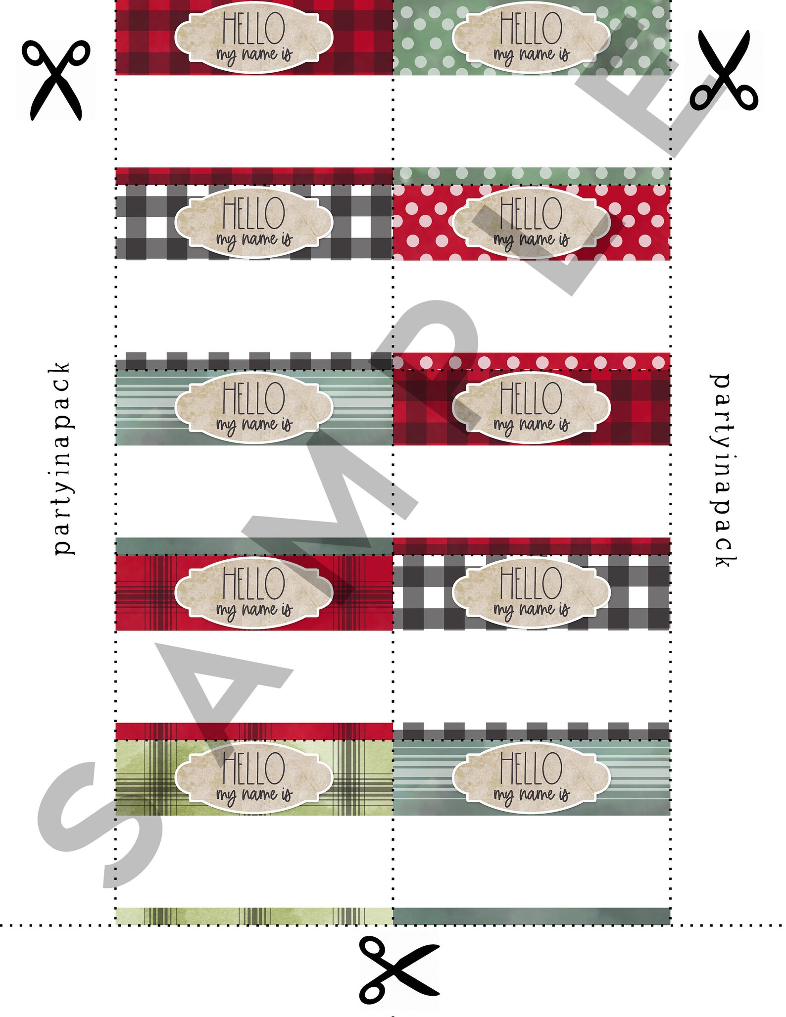 Printable Name Tags - Christmas Name Tags - Stocking Name Tags ...