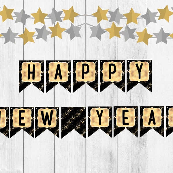 Happy New Year Banner - Etsy