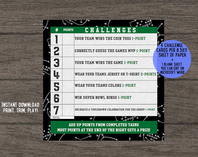 Virtual Super Bowl Party Pack - INSTANT DOWNLOAD - Zoom Super Bowl ...