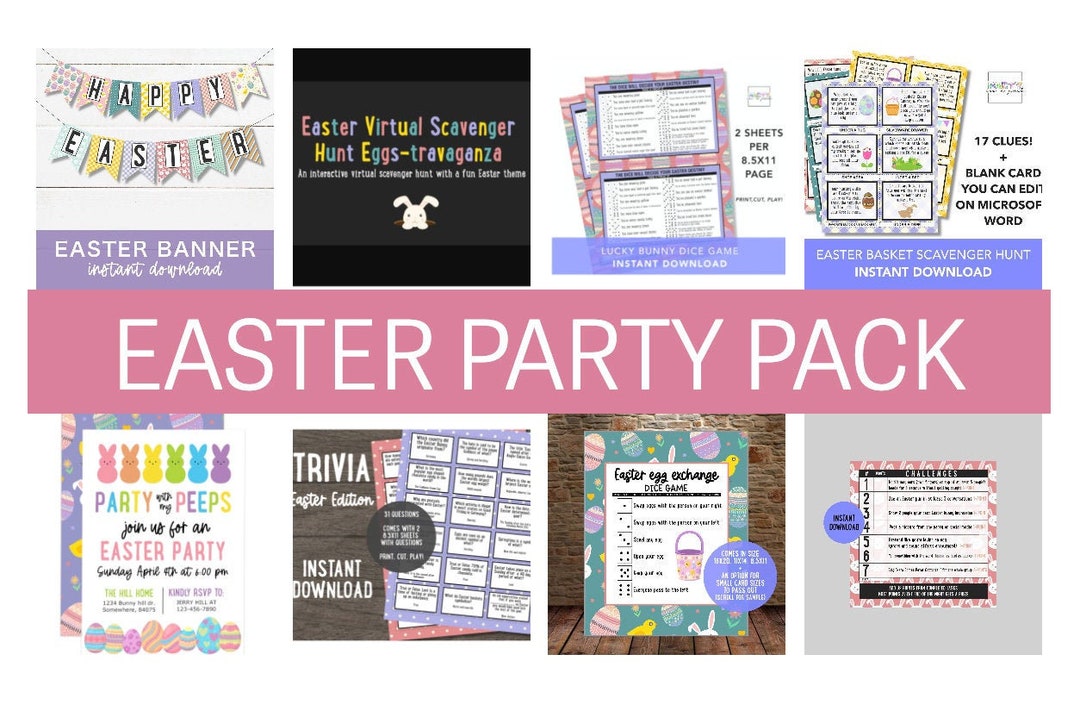 Easter Party Ideas - Easter Games - Editable Easter Party Invitation ...