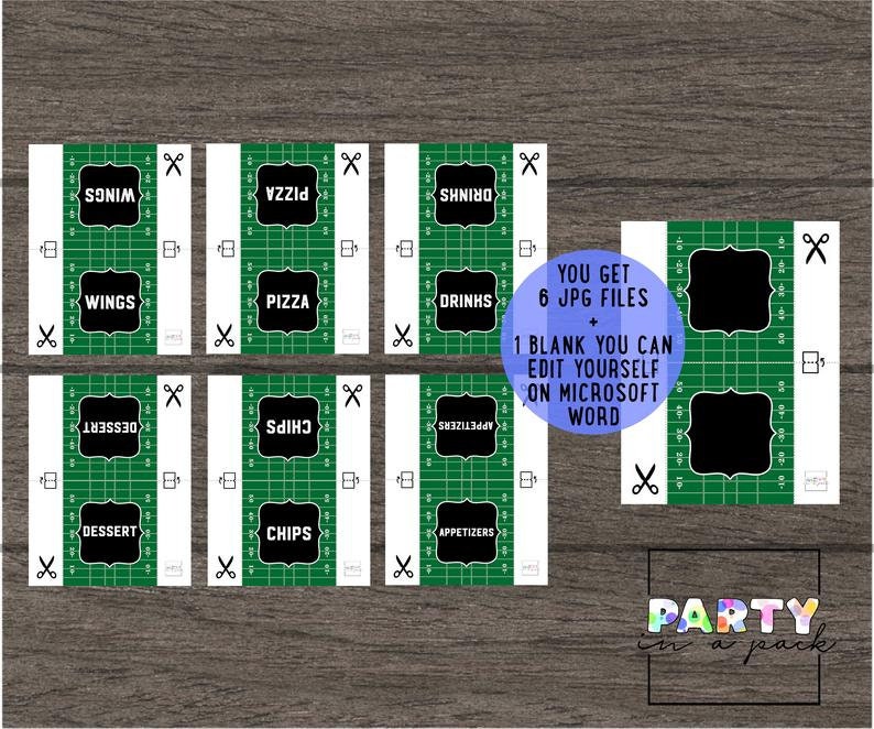 Super Bowl Party Pack - INSTANT DOWNLOAD - Super Bowl Ideas - Super ...